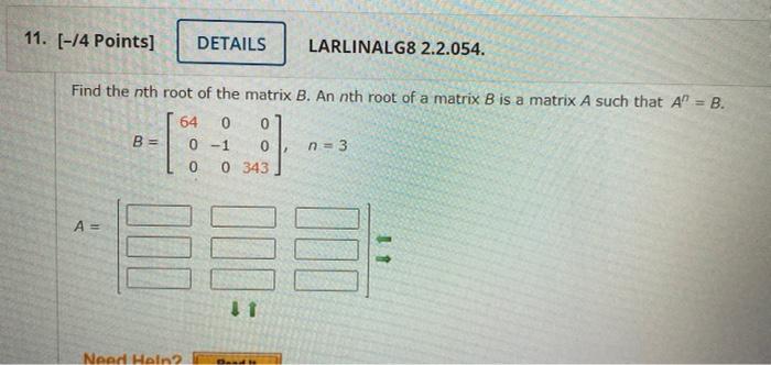 Solved 11. [-14 Points] DETAILS LARLINALG8 2.2.054. Find the | Chegg.com