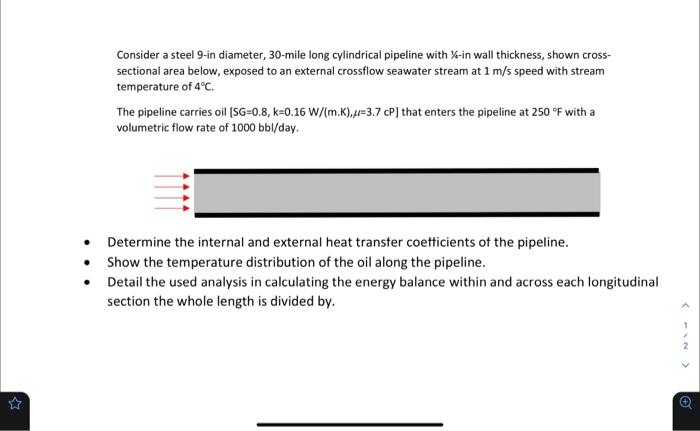 [Solved]: Consider a steel 9-in diameter, 30-mile long cyli