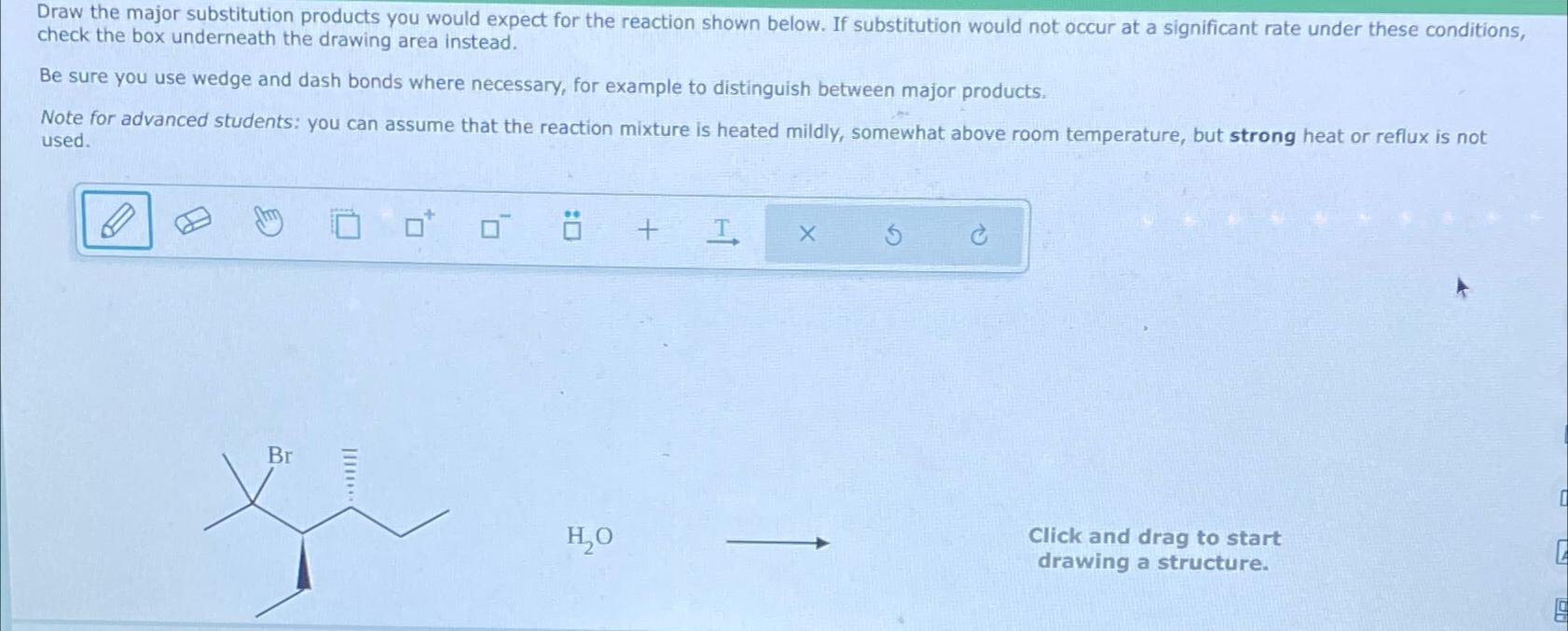 Solved Draw the major substitution products you would expect | Chegg.com