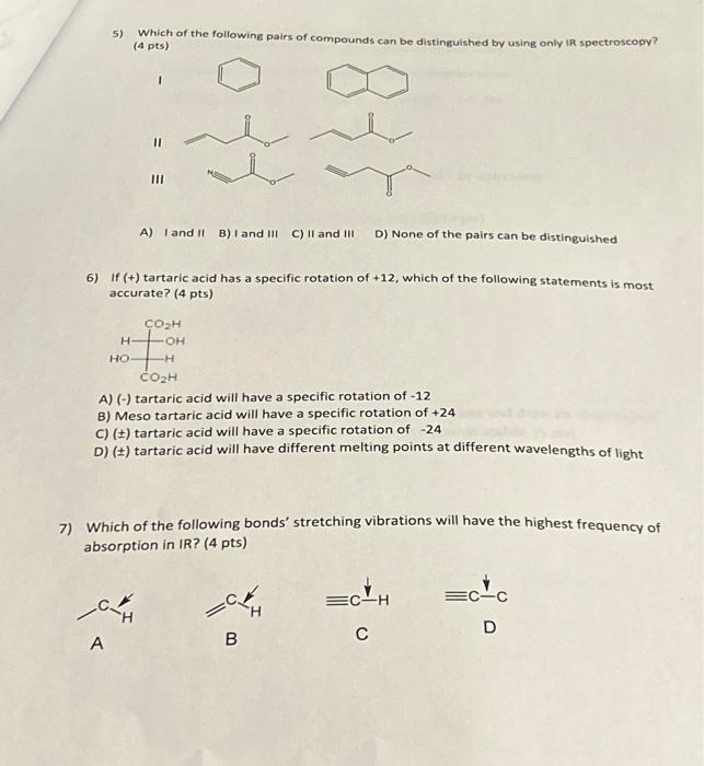 Solved 1) Circle the correct name for the followine | Chegg.com