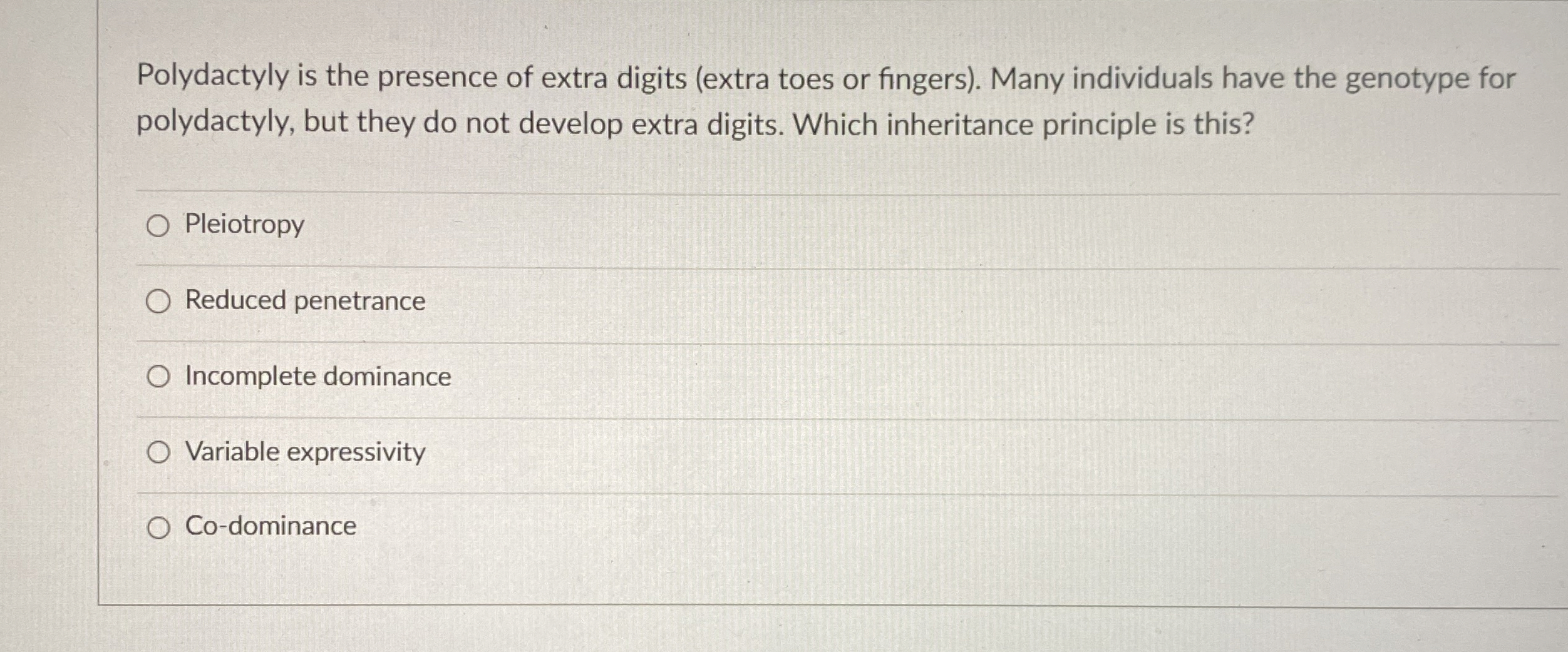 Solved Polydactyly is the presence of extra digits (extra | Chegg.com