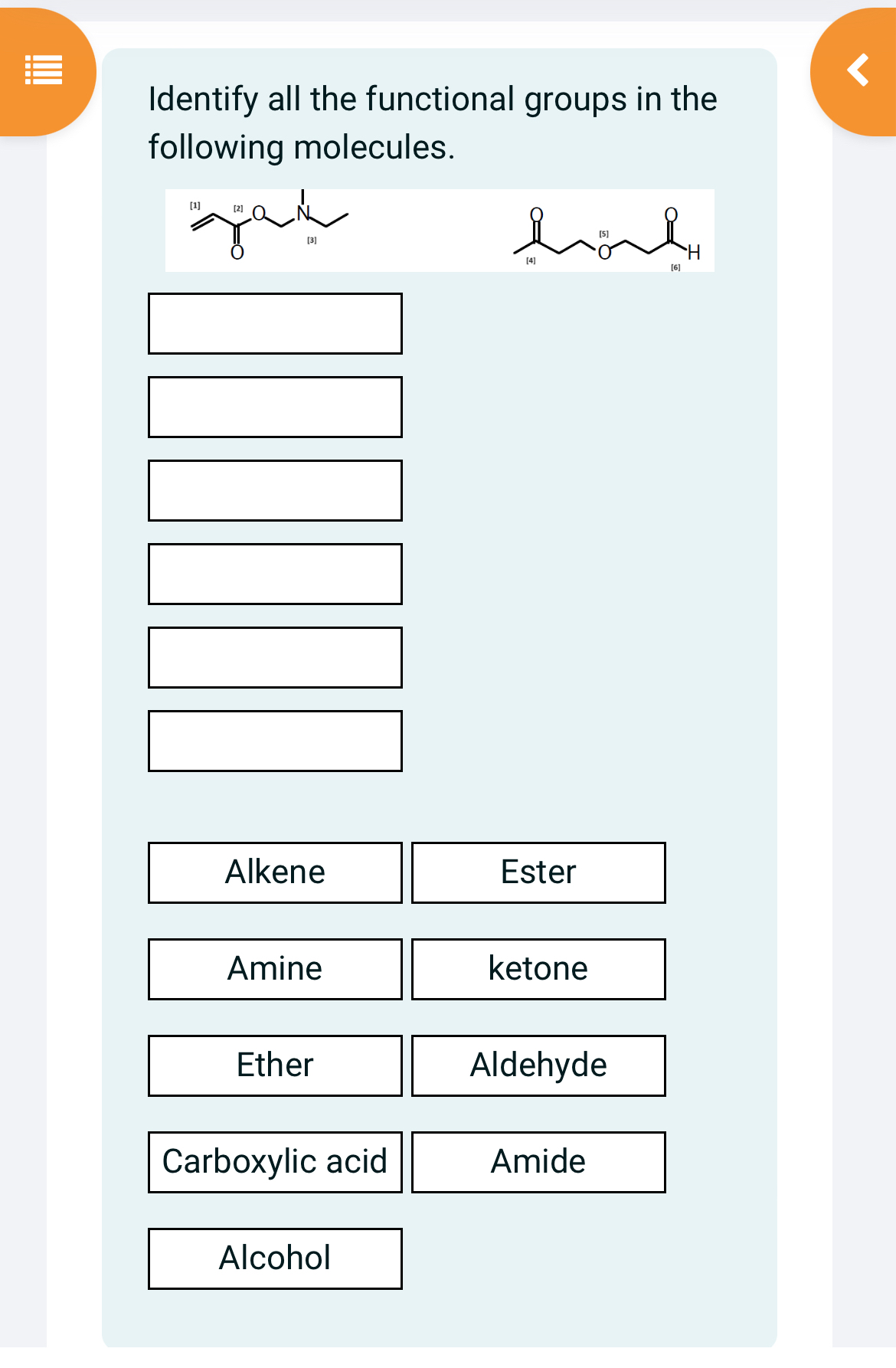 Solved Identify all the functional groups in the following | Chegg.com