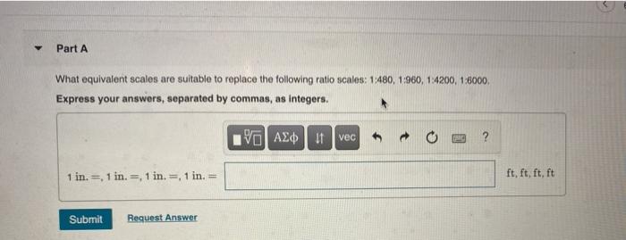 Solved Part A What equivalent scales are suitable to replace | Chegg.com