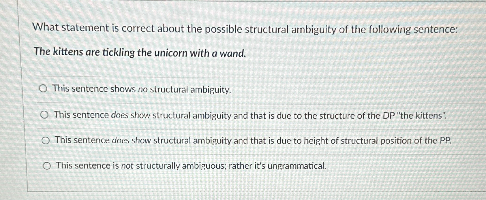 Solved What statement is correct about the possible | Chegg.com