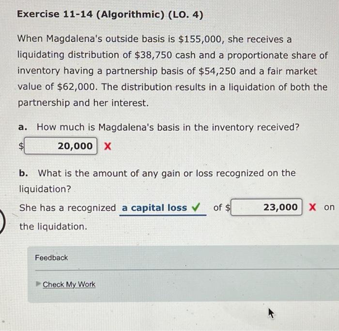 Solved Exercise 11-14 (Algorithmic) (LO. 4) When Magdalena's | Chegg.com