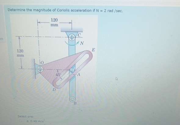Solved Determine The Magnitude Of Coriolis Acceleration If