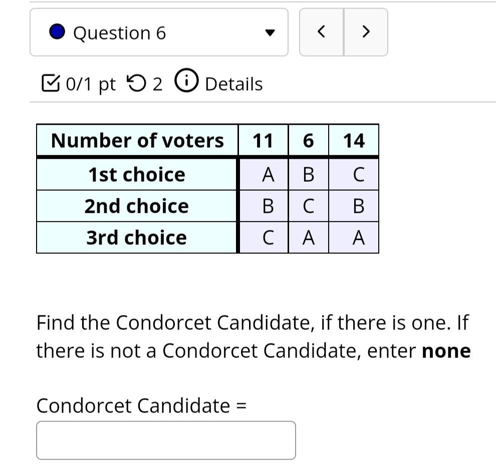 Solved 『0/1 pt り2 (i) Details Find the winner of this | Chegg.com