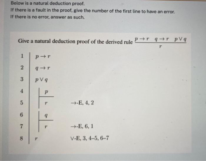 Solved Below is a natural deduction proof. If there is a | Chegg.com