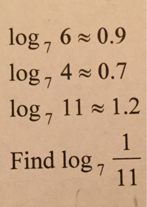 Solved use the properties of logarithms and the values to | Chegg.com