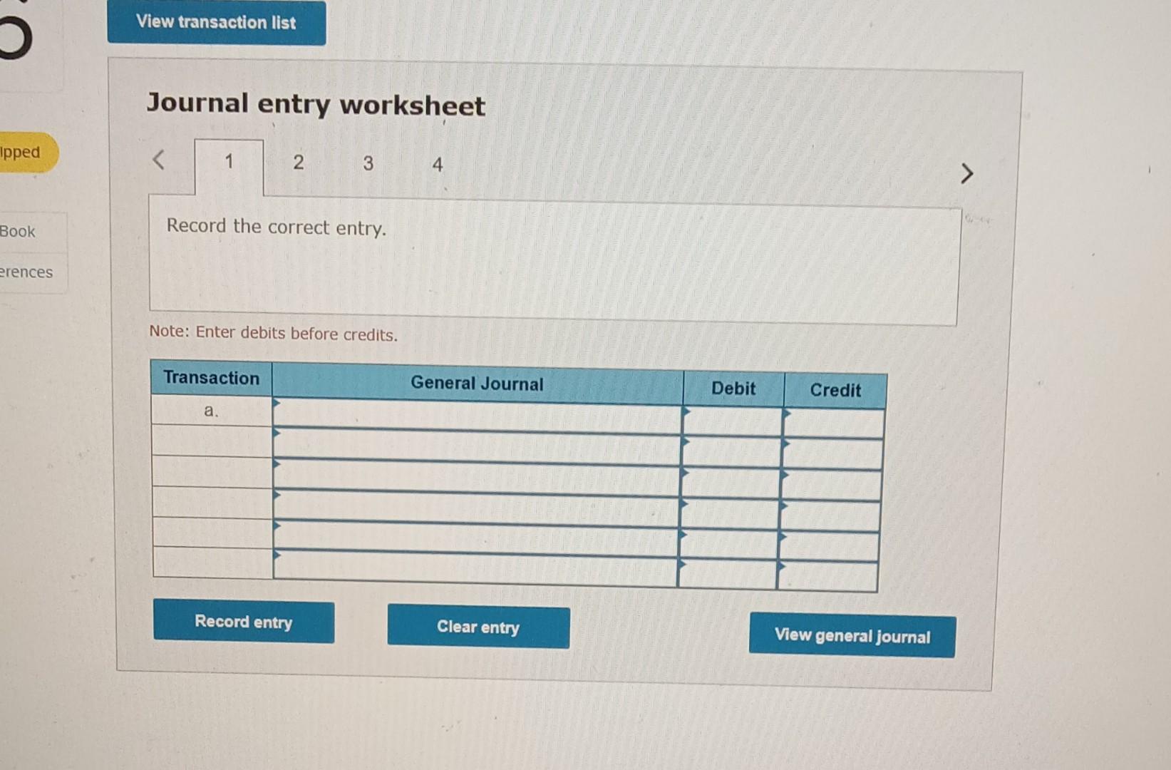 Solved For each of the following incorrect entries. | Chegg.com
