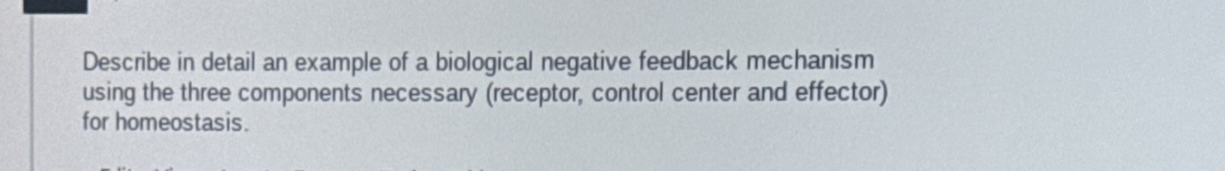 Solved Describe in detail an example of a biological | Chegg.com