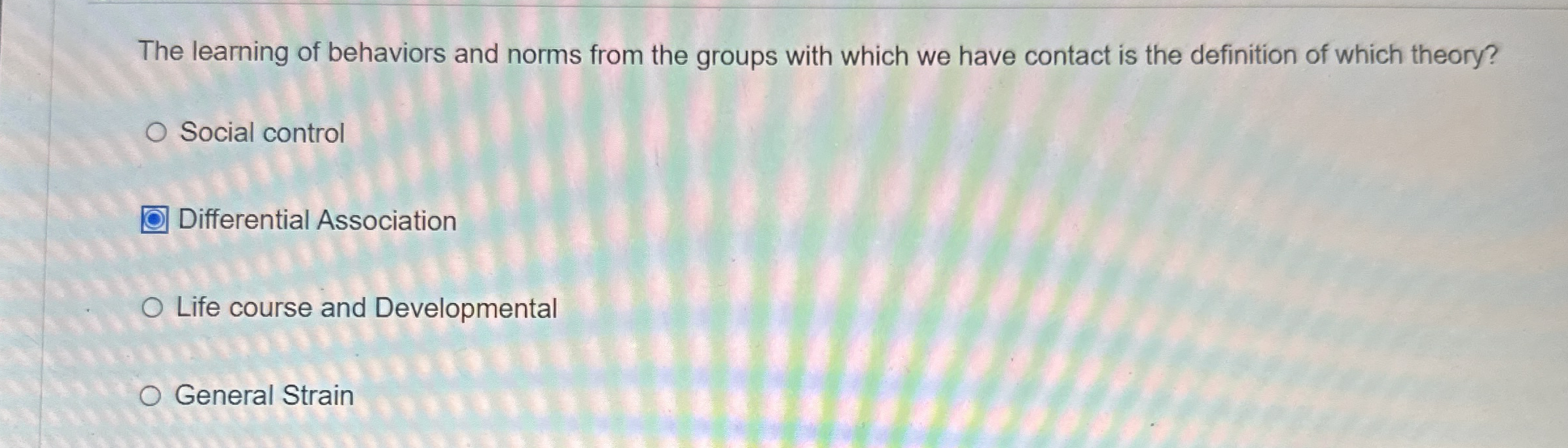 Solved The learning of behaviors and norms from the groups | Chegg.com