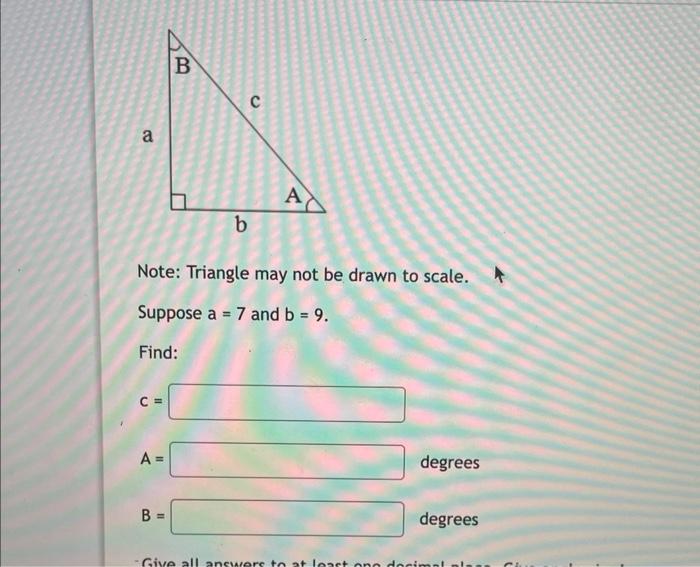 Solved a=7 and b=9 | Chegg.com