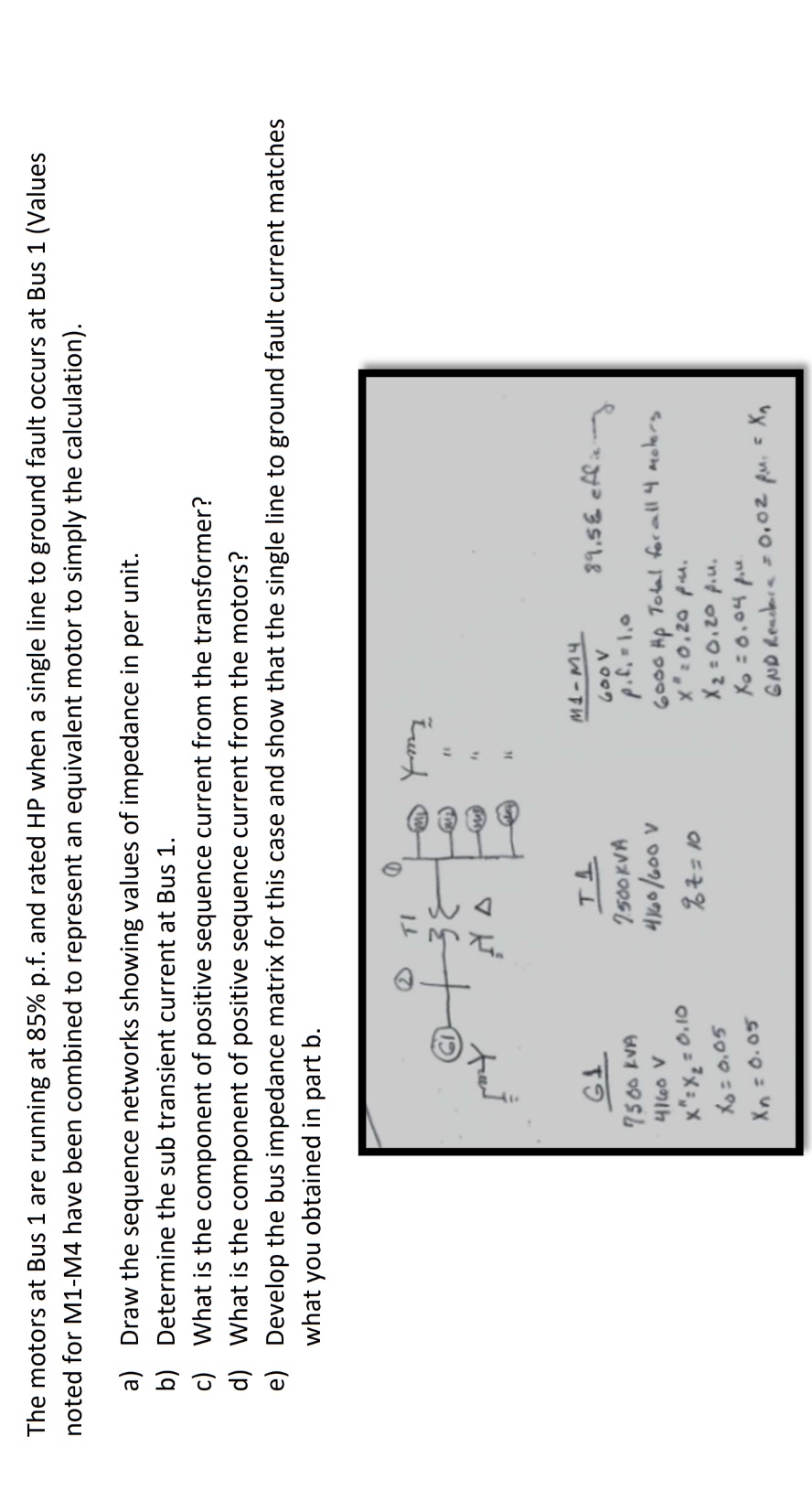Solved The motors at Bus 1 ﻿are running at 85% ﻿p.f. ﻿and | Chegg.com