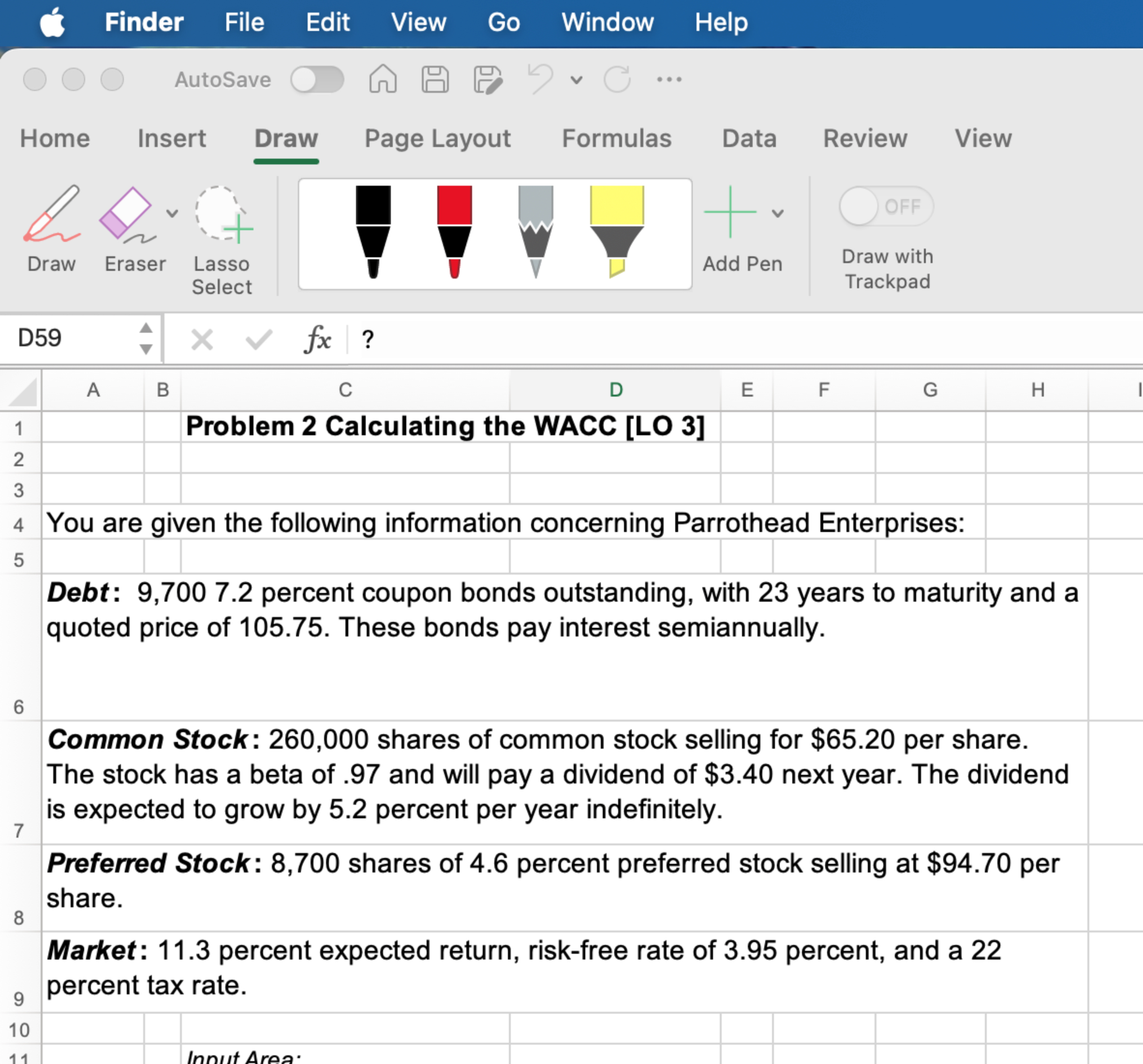 Solved 1. ﻿Problem 12-17 - ﻿Calculating the WACC (2.5 | Chegg.com