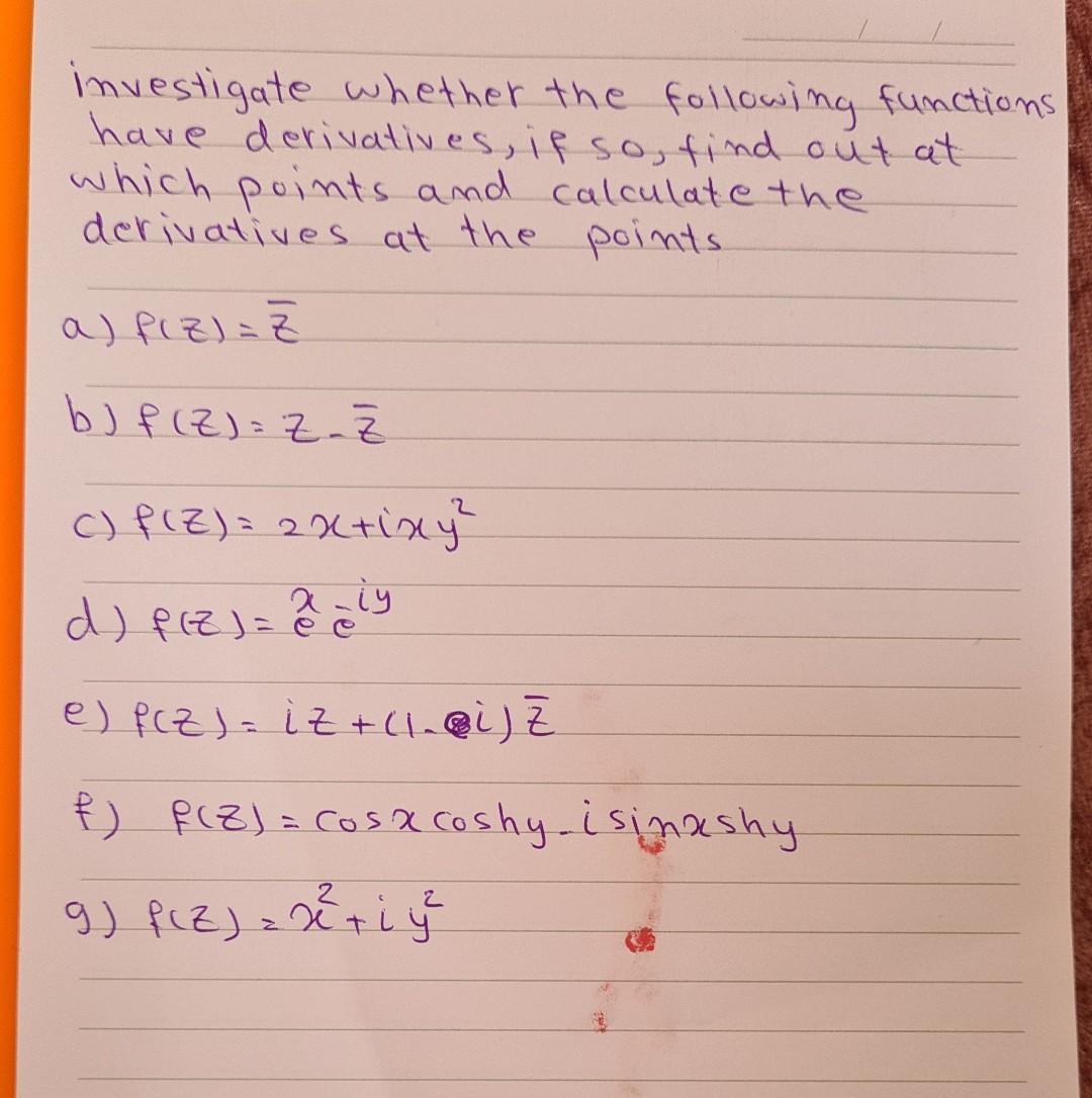 Solved investigate whether the following functions have | Chegg.com