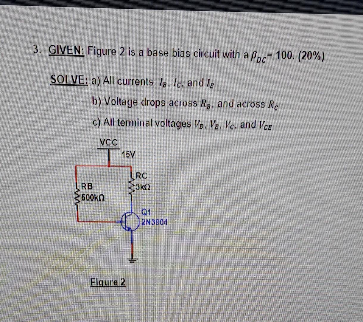 Solved Solve the following BJT circuit problems: (SHOW ALL | Chegg.com