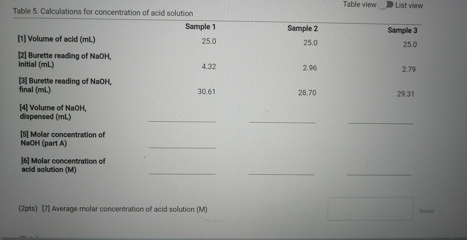 Solved (14pts) Part A. Standardization of a Sodium Hydroxide | Chegg.com