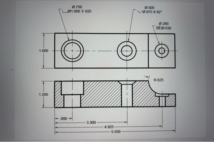Solved can someone help me draw this in AutoCAD Mechanical | Chegg.com