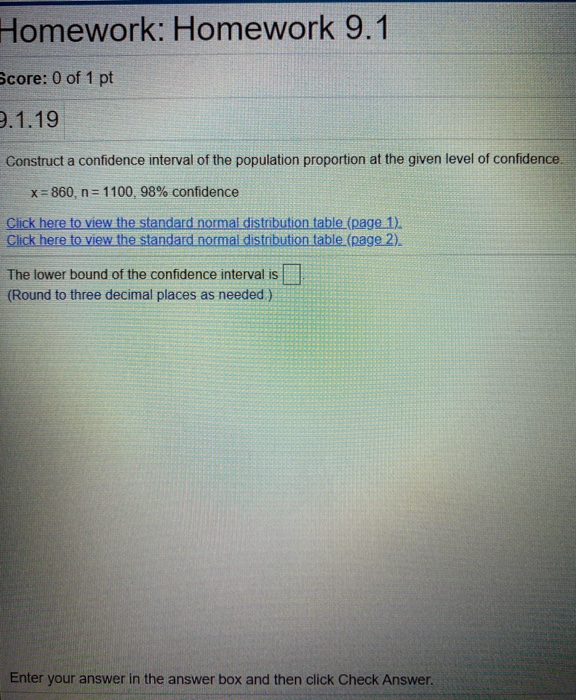 Solved Construct A Confidence Interval Of The Population 1483