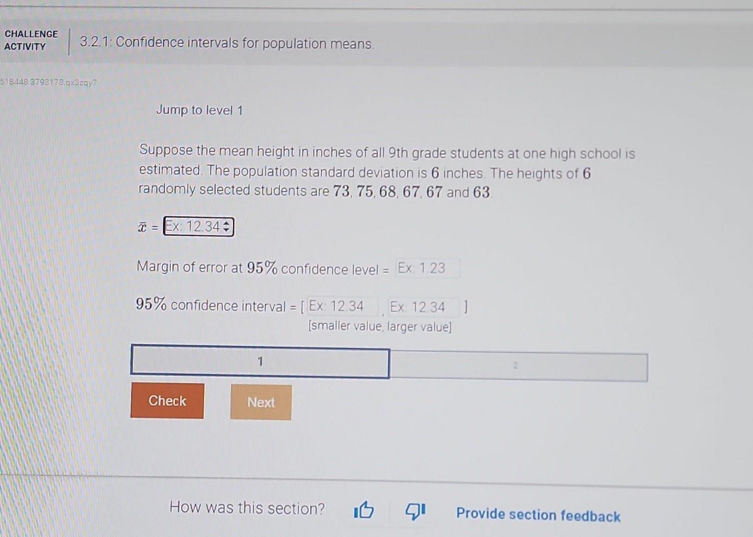 Solved Jump to level 1 Suppose the mean height in inches of | Chegg.com