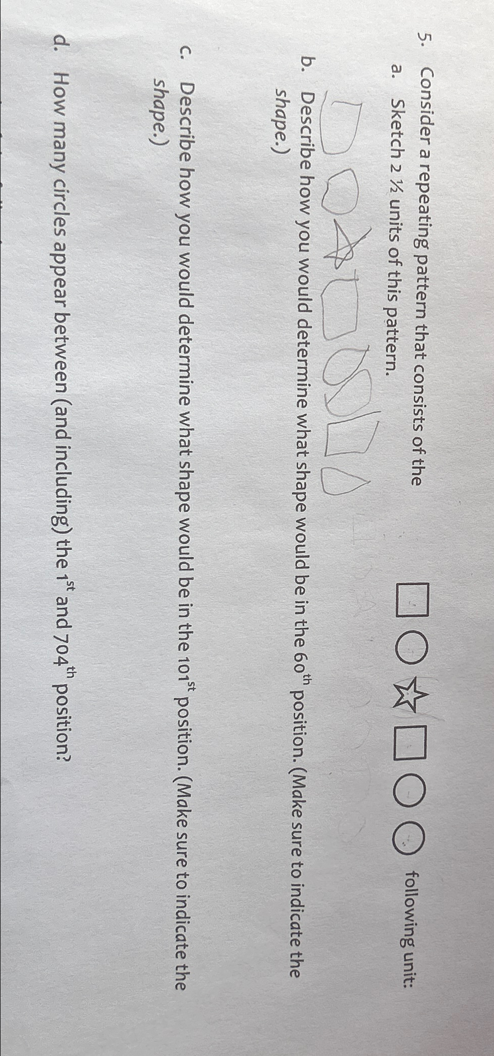 Solved Consider a repeating pattern that consists of thea. | Chegg.com