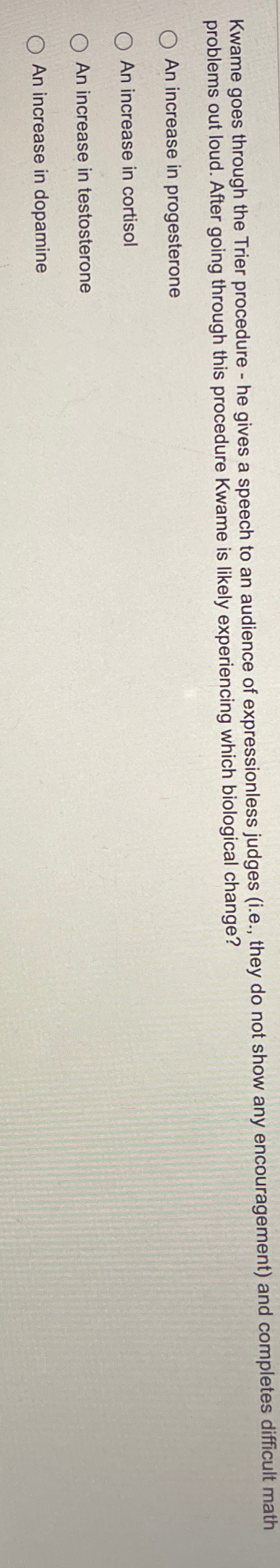 Solved Kwame goes through the Trier procedure - ﻿he gives a | Chegg.com