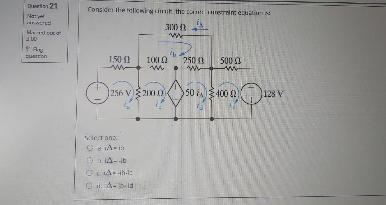Solved Question 21 Consider the following circuit, the | Chegg.com