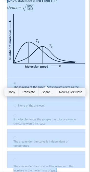 Solved Urms=MM3RT The maxima of the curve hifts towards | Chegg.com