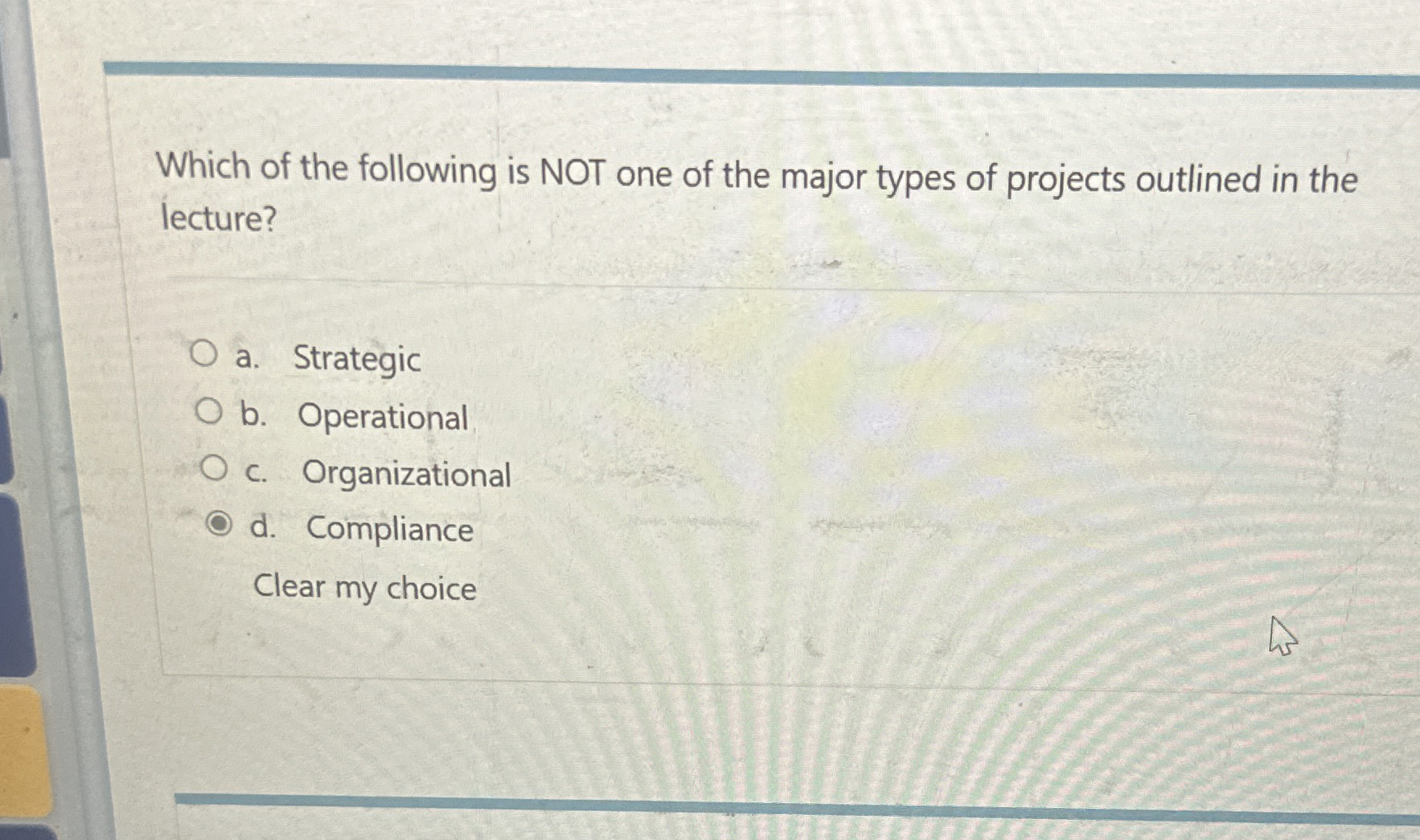 Solved Which of the following is NOT one of the major types | Chegg.com