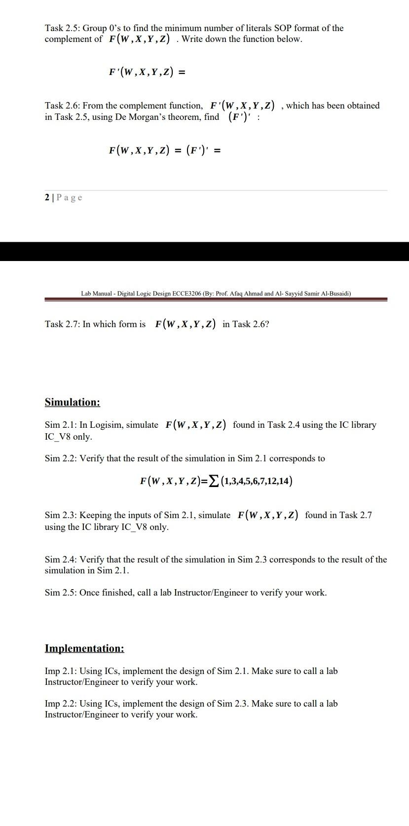 Solved Laboratory Experiment No. 2: SOP and POS | Chegg.com