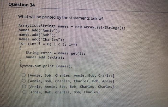 Solved Question 31 Which one of the following code snippets | Chegg.com