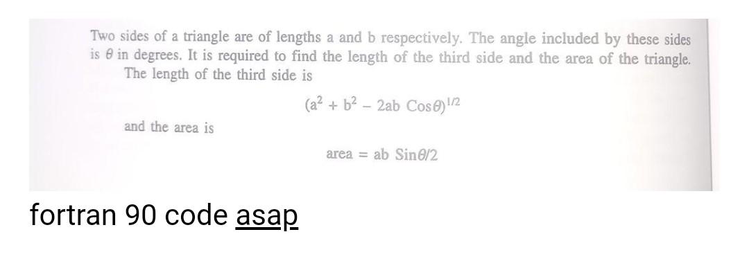 Solved its mechanical question fortran 90 | Chegg.com