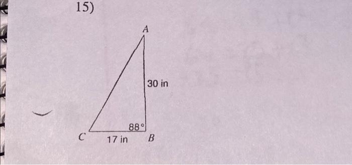 Solved 13)Find m∠A15)17) | Chegg.com