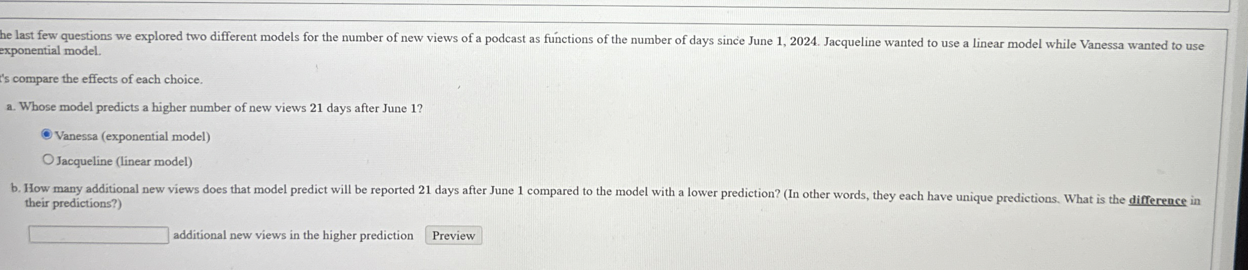 he last few questions we explored two different | Chegg.com
