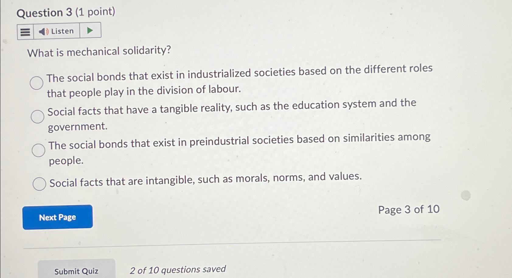 Solved Question 3 (1 ﻿point)ListenWhat is mechanical | Chegg.com