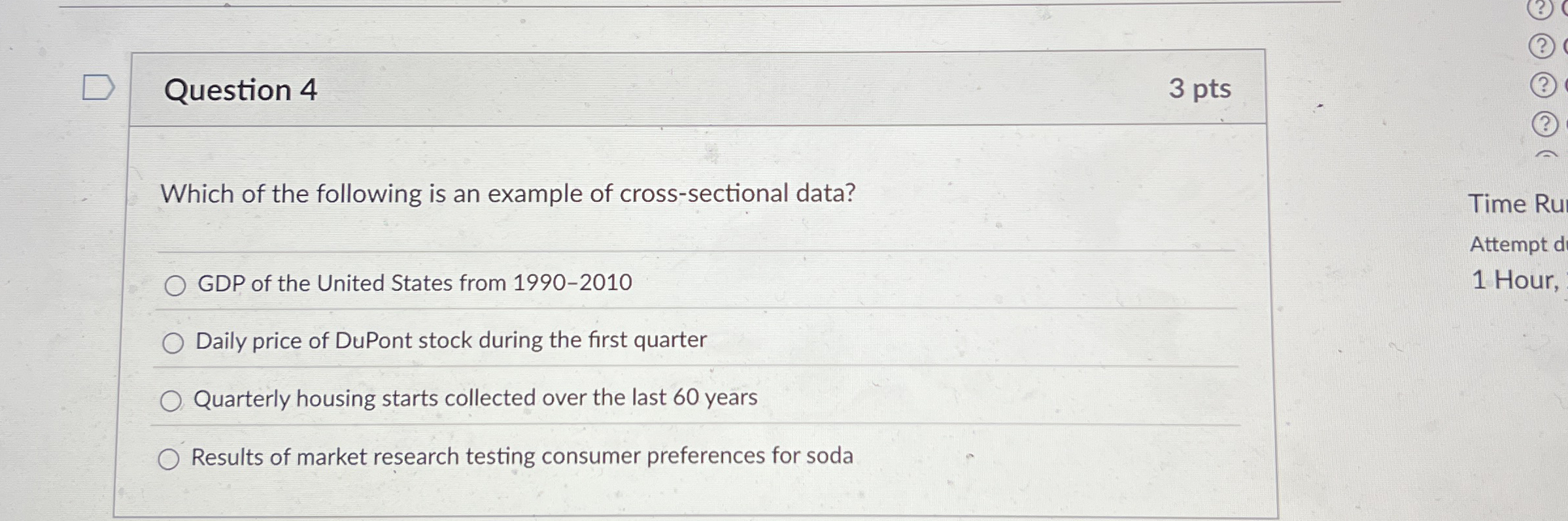 Solved Question 4Which of the following is an example of | Chegg.com