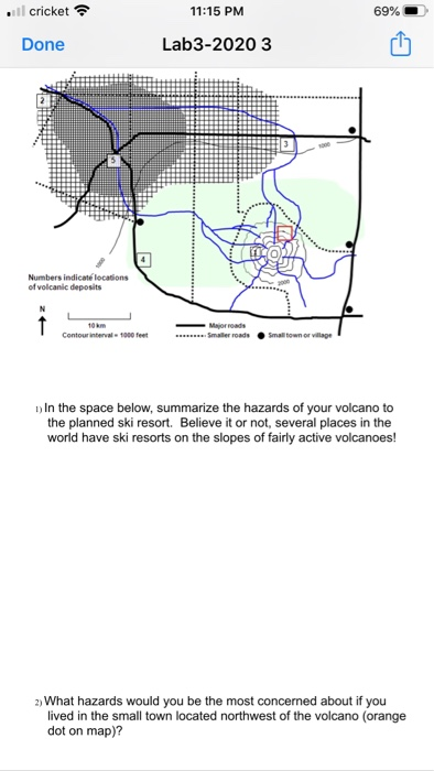 Solved Activity 3 - Identifying volcanic hazards and making | Chegg.com