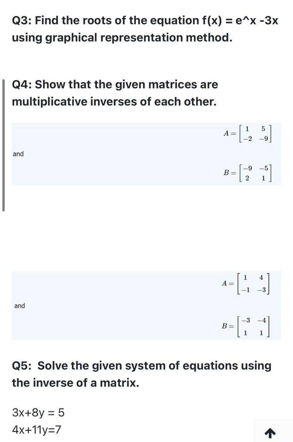 Solved Q3: Find the roots of the equation f(x)=e∧x−3x using | Chegg.com