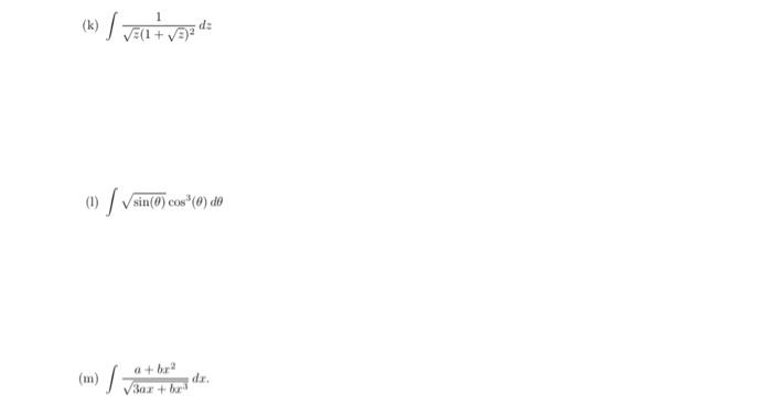 Solved H ∫u3u4−4du I ∫t7t4−4dt J ∫5w 8dw K