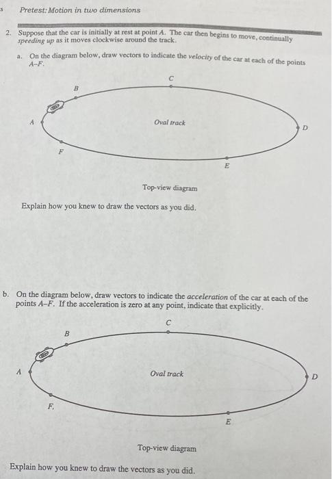 Solved A car moves clockwise at constant speed around an | Chegg.com