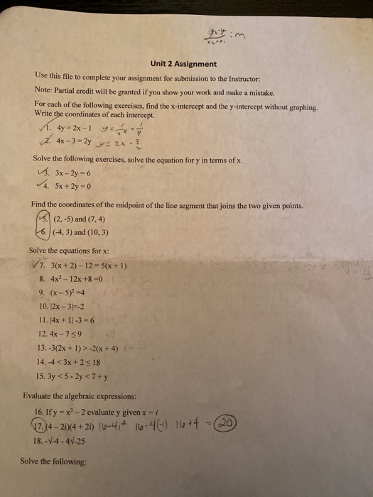 Solved Unit 2 Assignment Use this file to complete your | Chegg.com