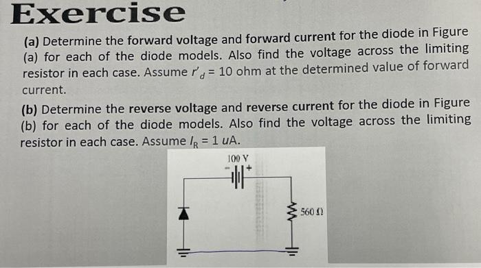 Solved (a) Determine the forward voltage and forward current | Chegg.com Solved (a) Determine the forward voltage and forward current | Chegg.com