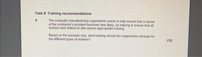 Solved PTW issuer. The contractor is trained in the | Chegg.com
