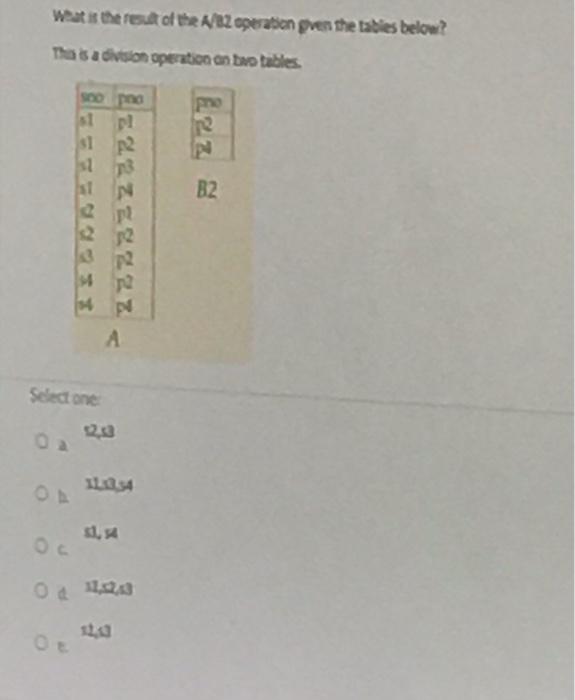 Solved What is the rest of the 1/2 operation pren the tables | Chegg.com