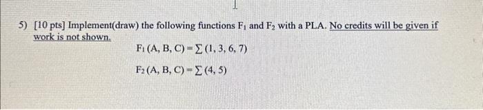Solved 5) [ 10 pts] Implement(draw) the following functions | Chegg.com