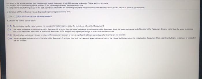 Solved way of the cry of fout food thoughes Restaurant Andre | Chegg.com