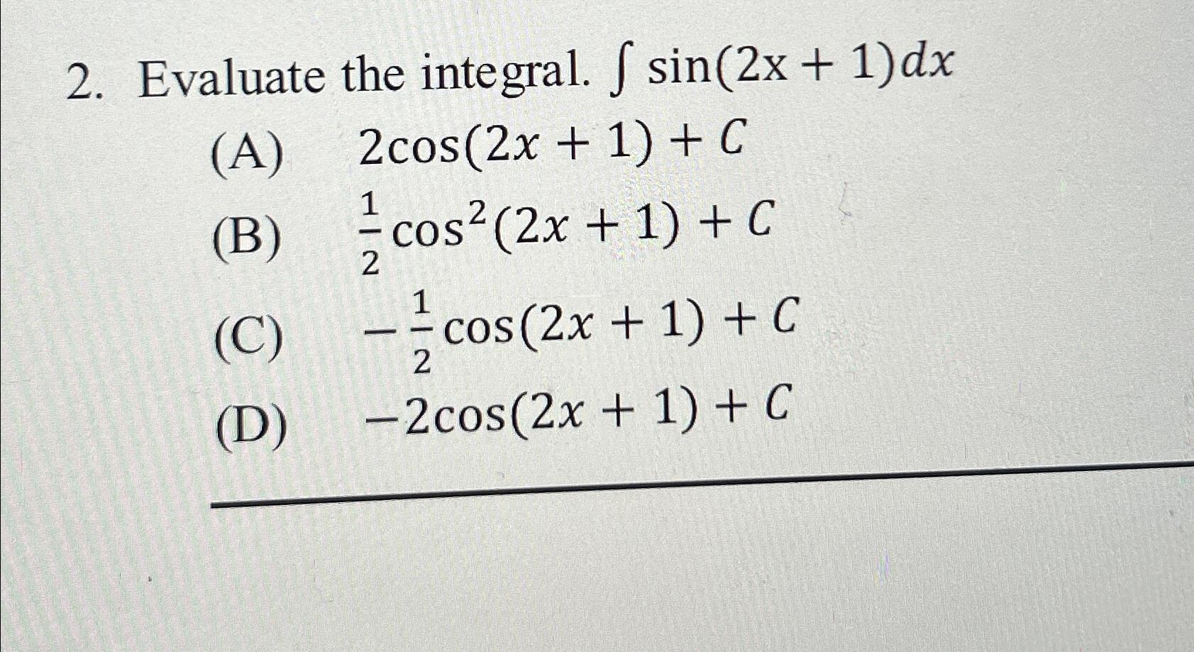 Solved Evaluate the integral. | Chegg.com