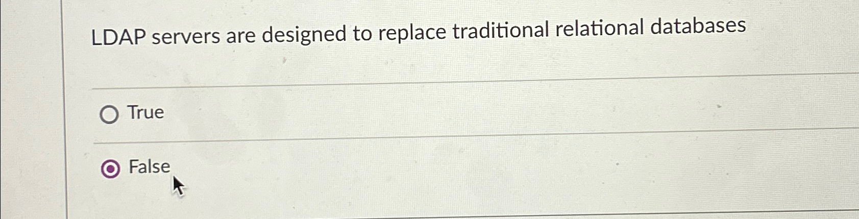 Solved LDAP servers are designed to replace traditional | Chegg.com