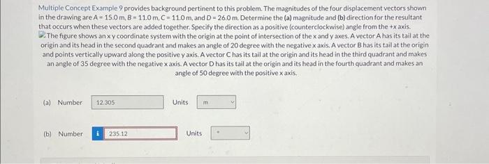 Multiple Concept Example 9 provides background | Chegg.com